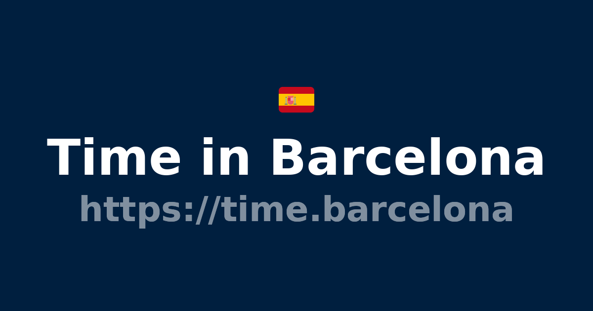 Current Time in Barcelona, Spain | Live Clock & Calendar 2025